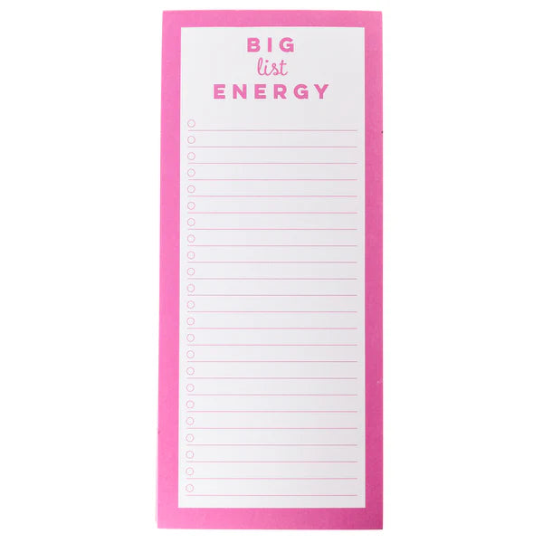 Big List Energy Magnetic Notepad – So Chic Boutique