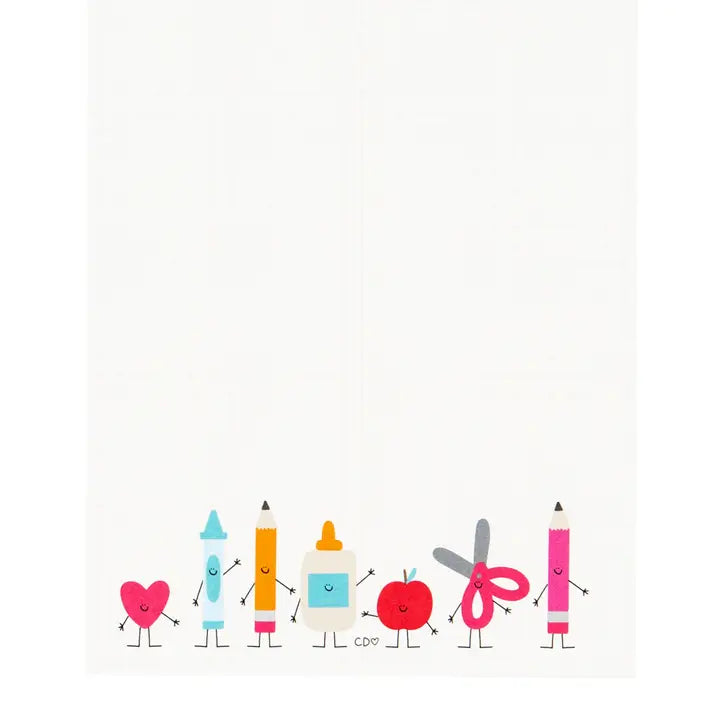 Smiley School Supplies Notepad – So Chic Boutique
