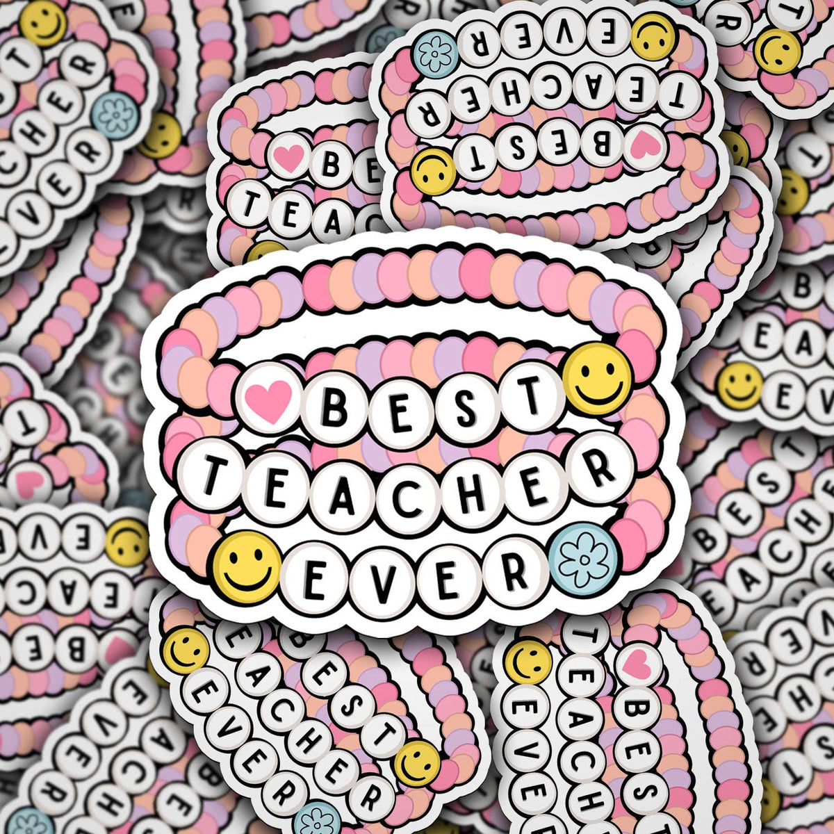 Best Teacher Ever Friendship Bracelet Sticker – So Chic Boutique